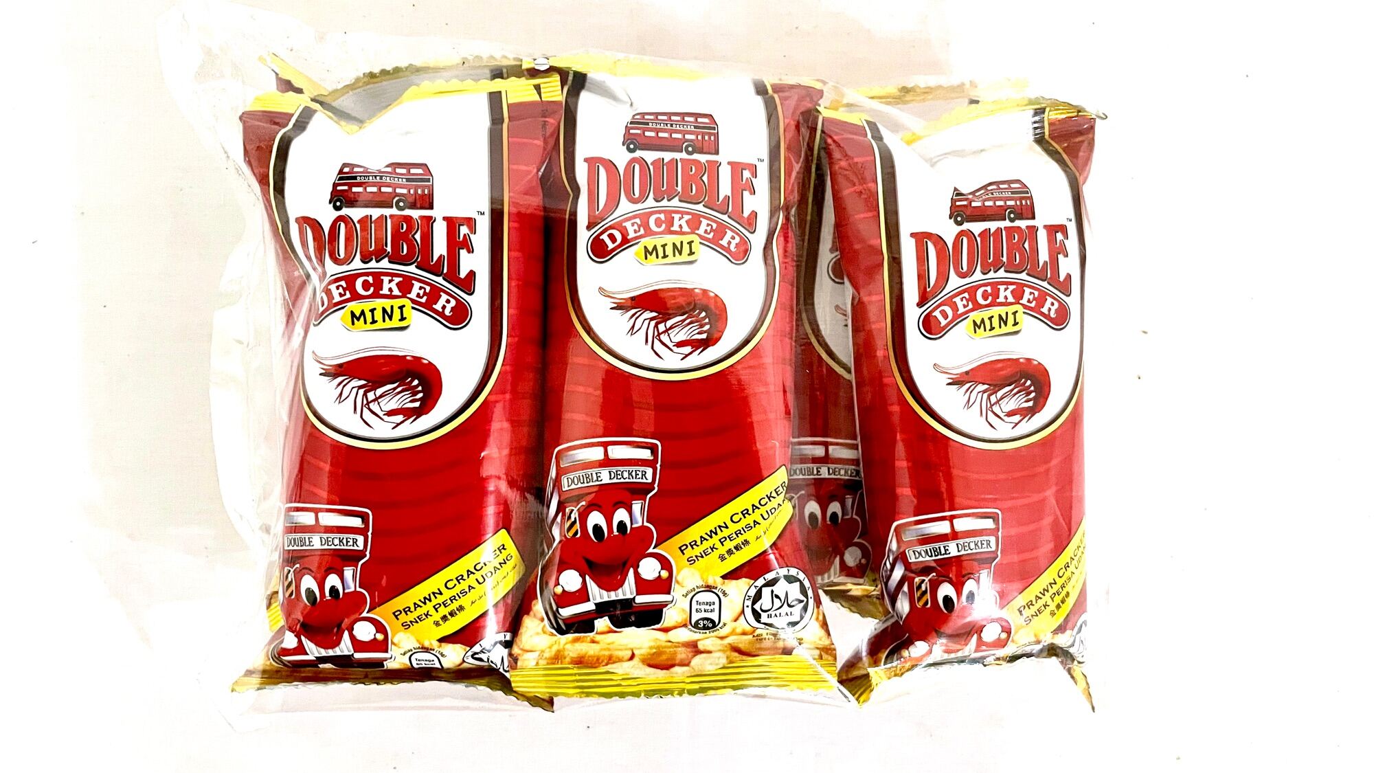 Double Decker Mini 15gm x 6pkt Prawn Crackers Snacks Makanan Ringan ...