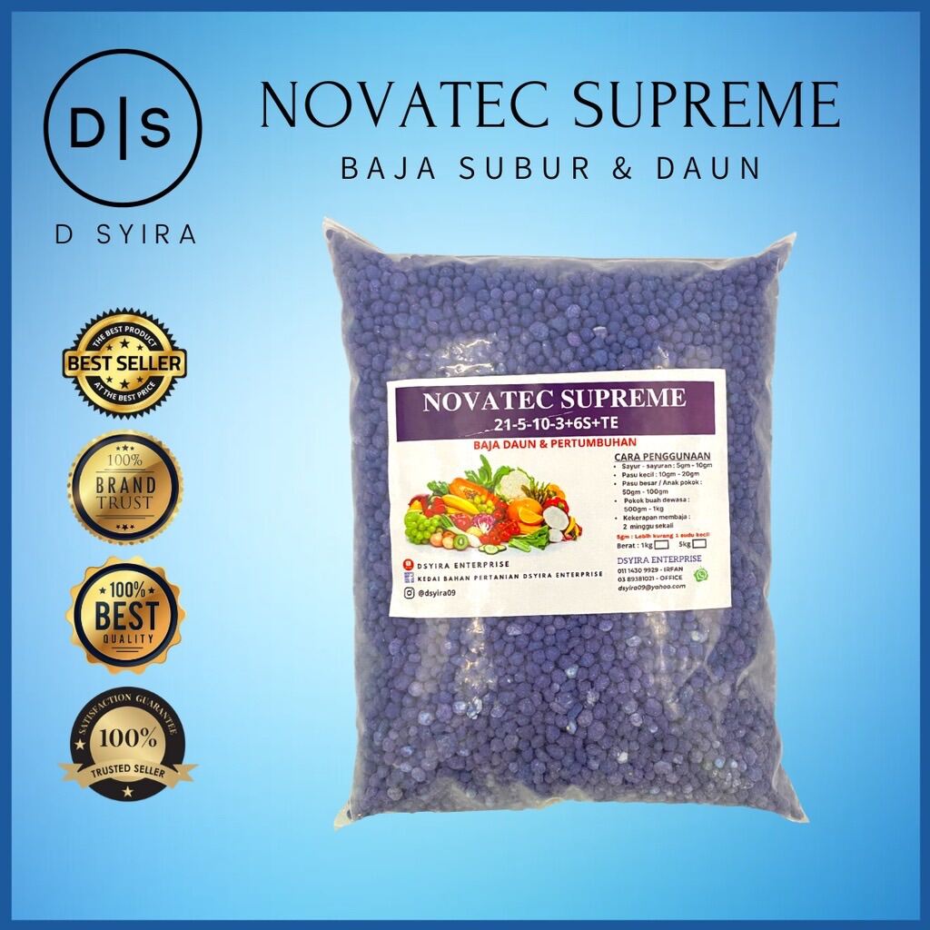 NovaTec Suprem 21:5:10:+ 3 + 6S + TE 1kg 👉 Growth Fertilizer 👉 Baja ...