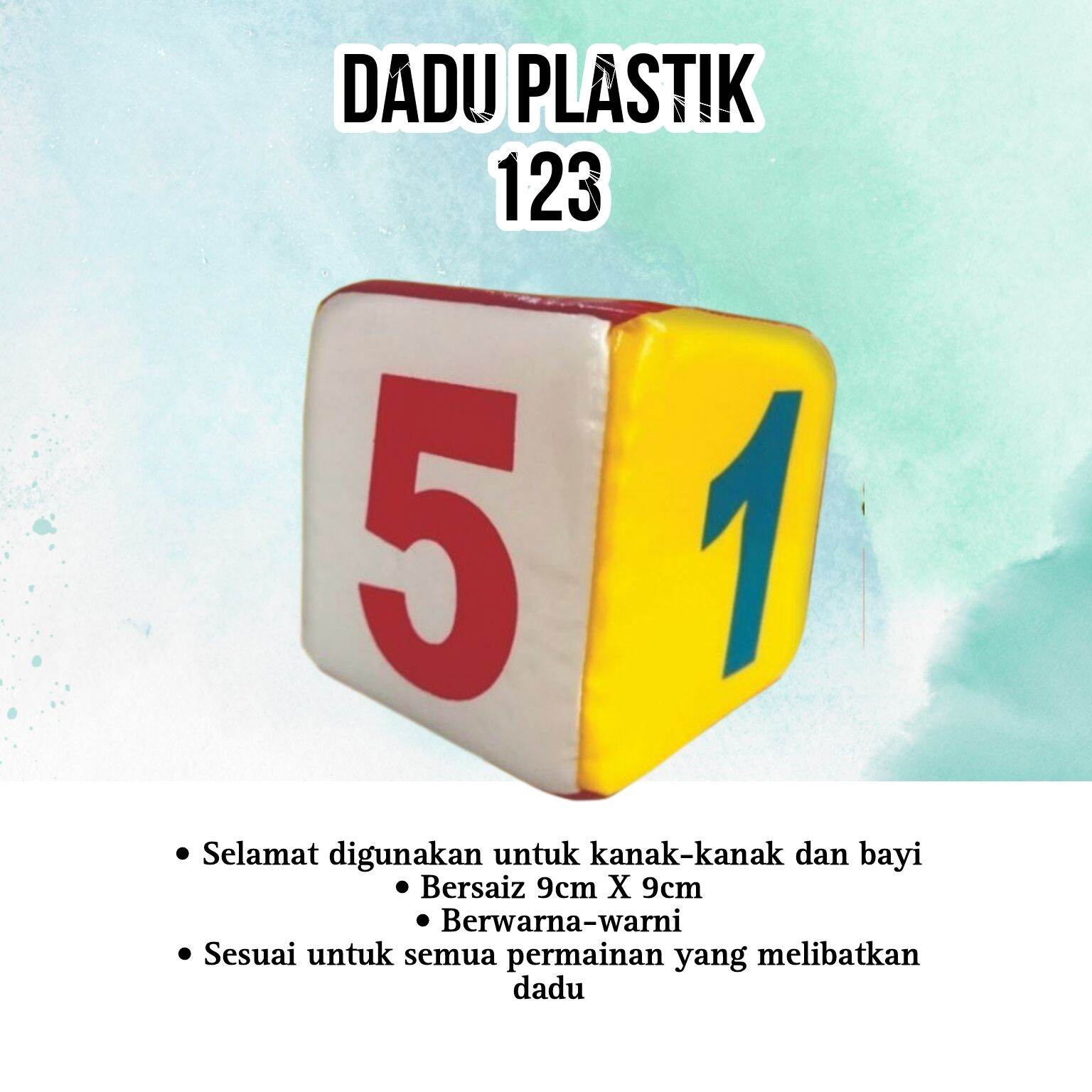ADAMHAWA Dadu Plastik Besar | Dadu Kain Besar | Dice | Educational Toys ...