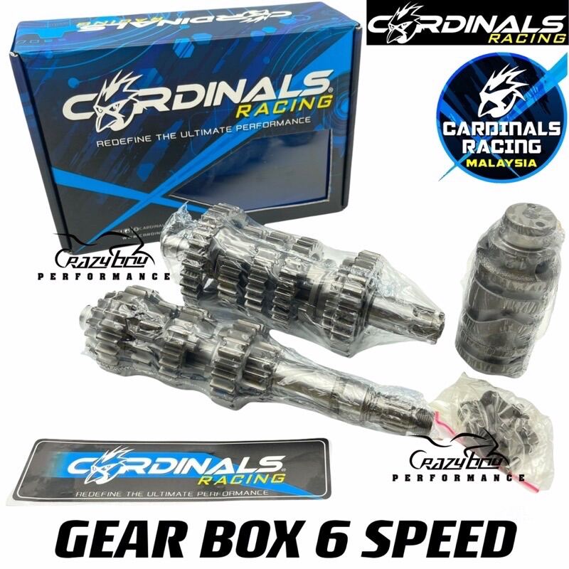 CARDINALS RACING GEAR BOX 6 SPEED V2 Y15ZR/R15/FZI WITH SHIFT CAM AND ...