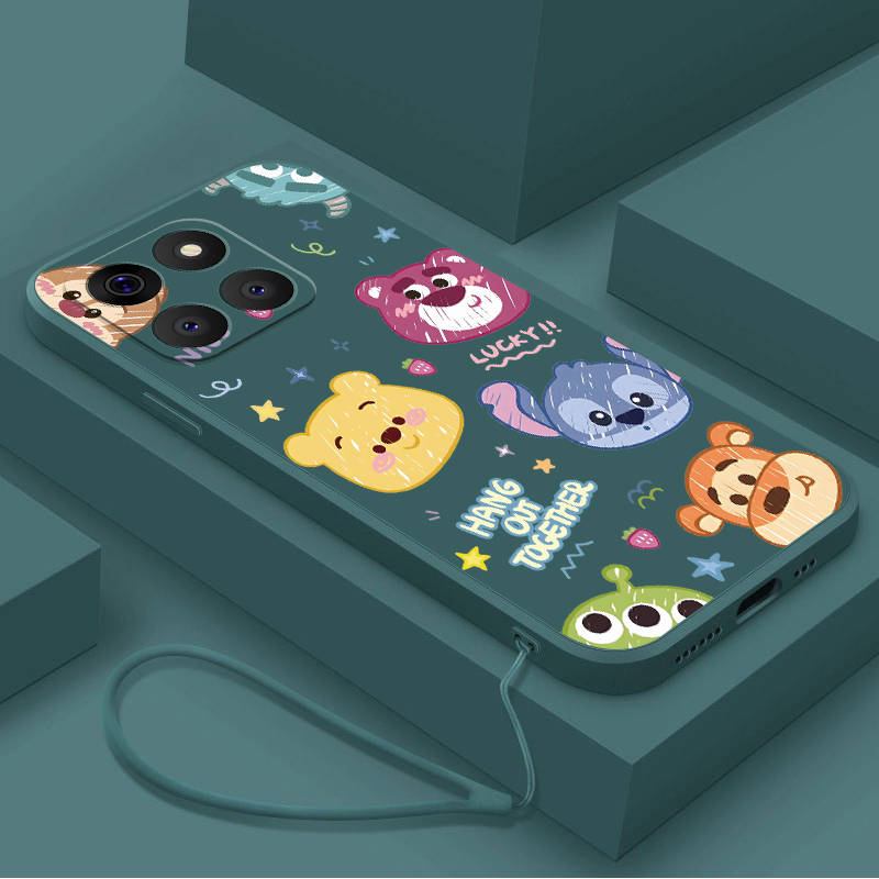 Honor 200 Smart Honor X7C Cute Winnie the Pooh Case Matte Soft Cover ...