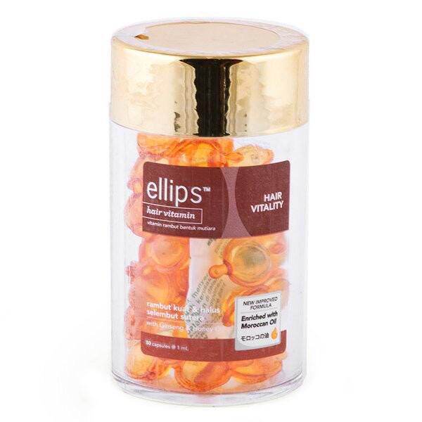 Elips Ellips Hair Vitamin (dengan Moroccan Oil) Kemasan Botol 50 kapsul ...