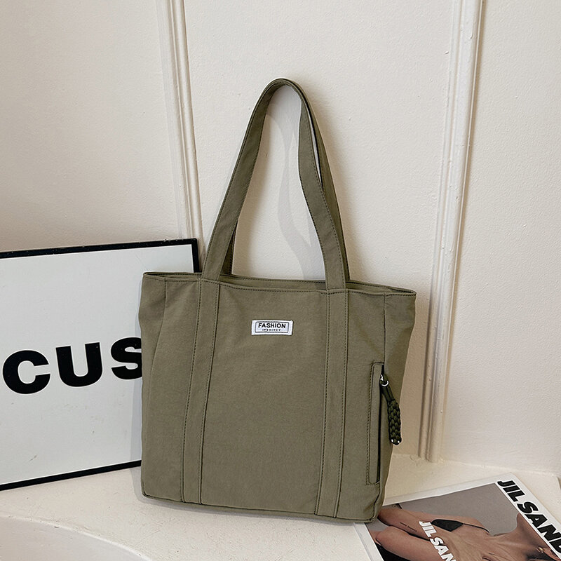 Original Design Thickened Large Capacity Casual Commuter Korean Style Zipper Rope Knot Single ...