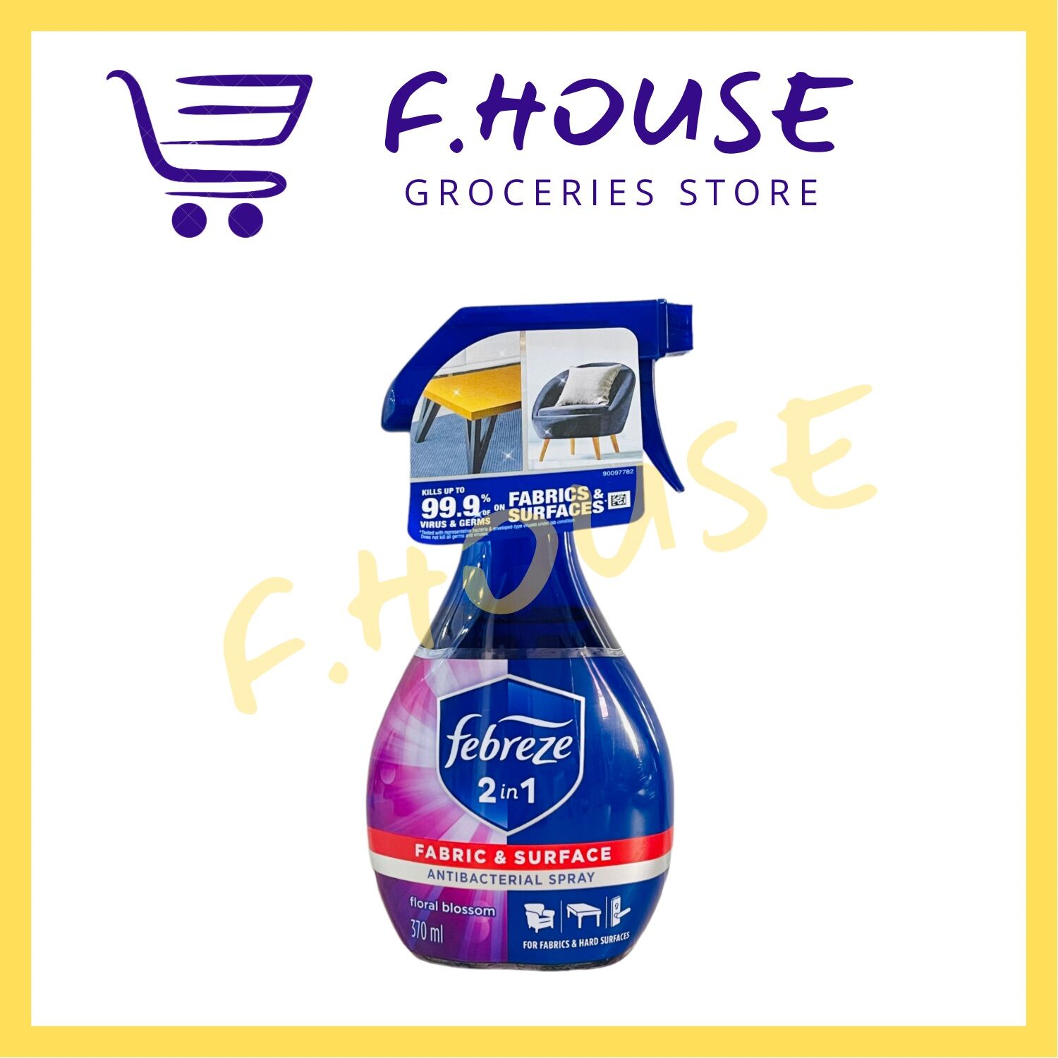 Febreze 2-in-1 Antibacterial Disinfectant Spray (370ml) | Lazada