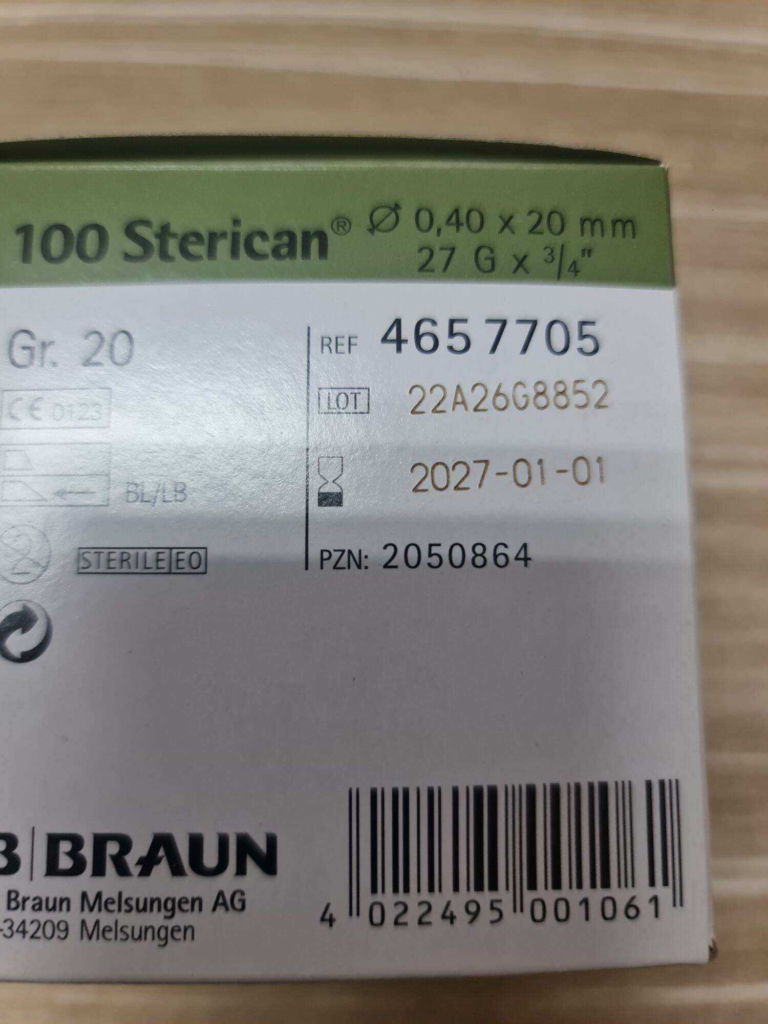 B/Braun Sterican Needles 27G X 1/2" (0.40 X 12mm) 100pcs | Lazada