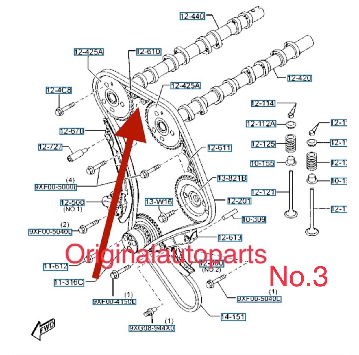 Ford Ranger T6 2.2 Timing chian guide . | Lazada
