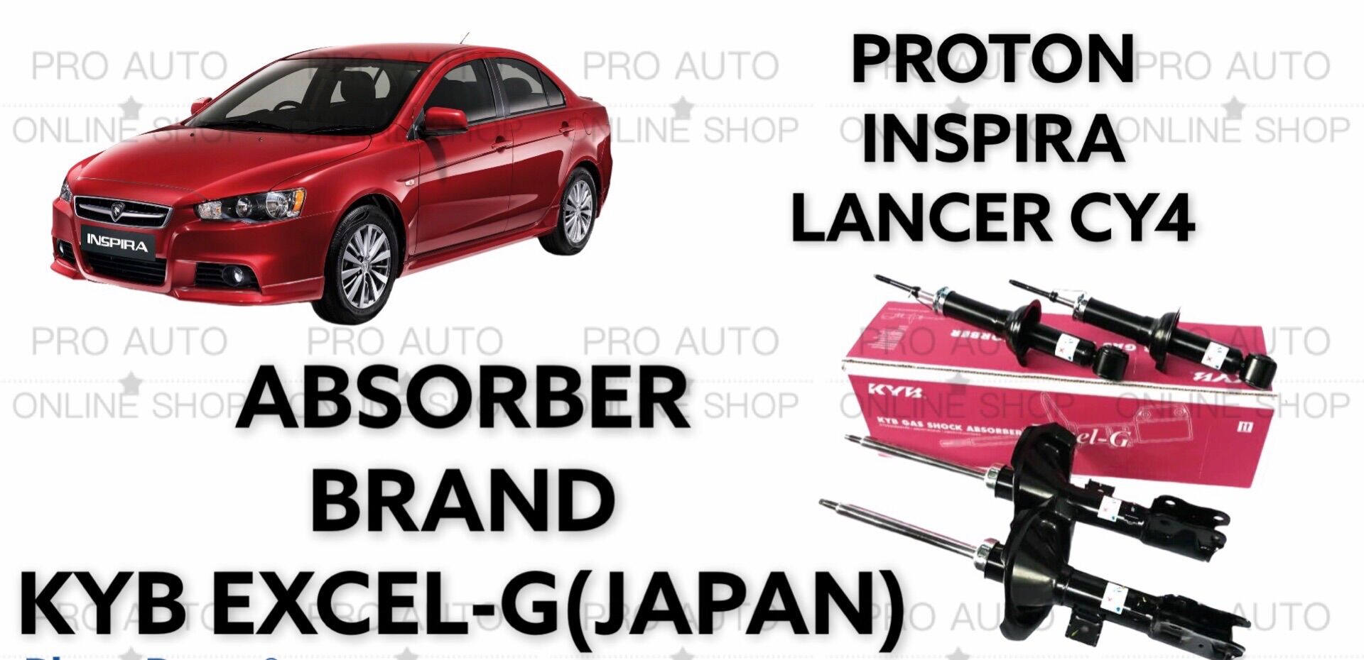 PROTON INSPIRA & LANCER CY4 ABSORBER BRAND KYB EXCEL-G JAPAN ORIGINAL ...