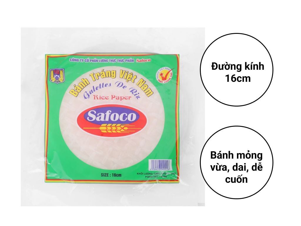 Banh Trang Safoco - Rice Paper 16cm 200gr | Lazada