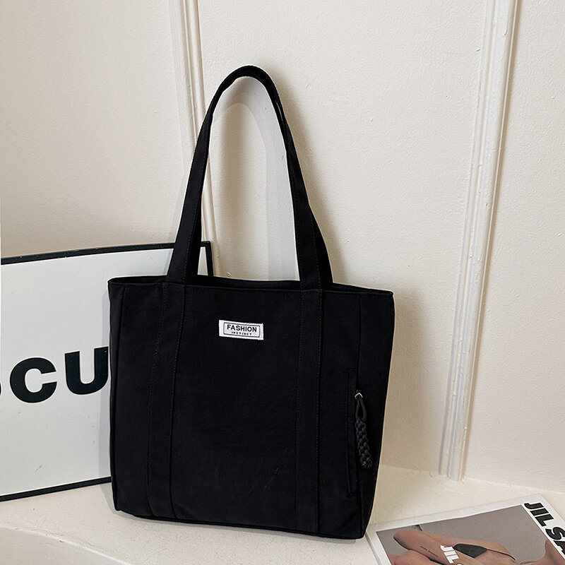 Original Design Thickened Large Capacity Casual Commuter Korean Style Zipper Rope Knot Single ...