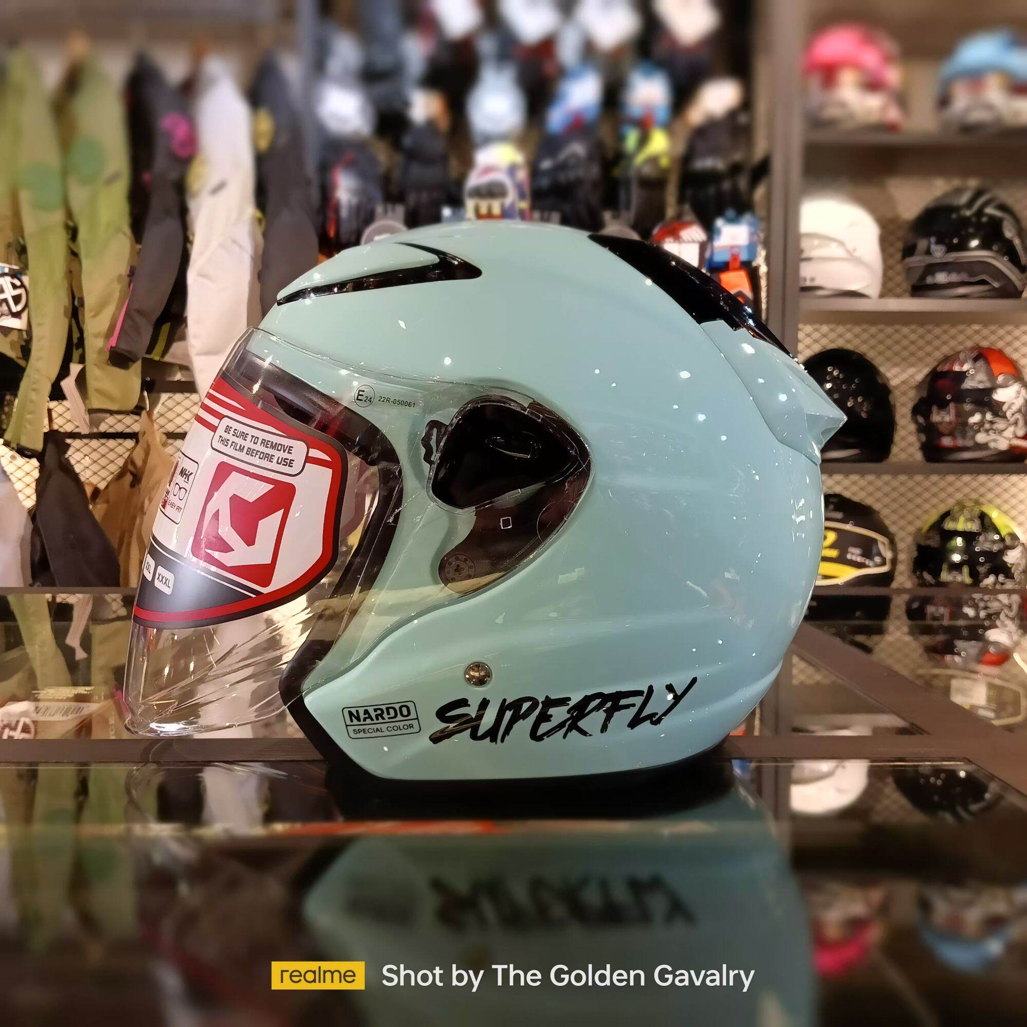 NHK R6 V2 NARDO GREEN GLOSSY SUPERFLY HELMET | Lazada