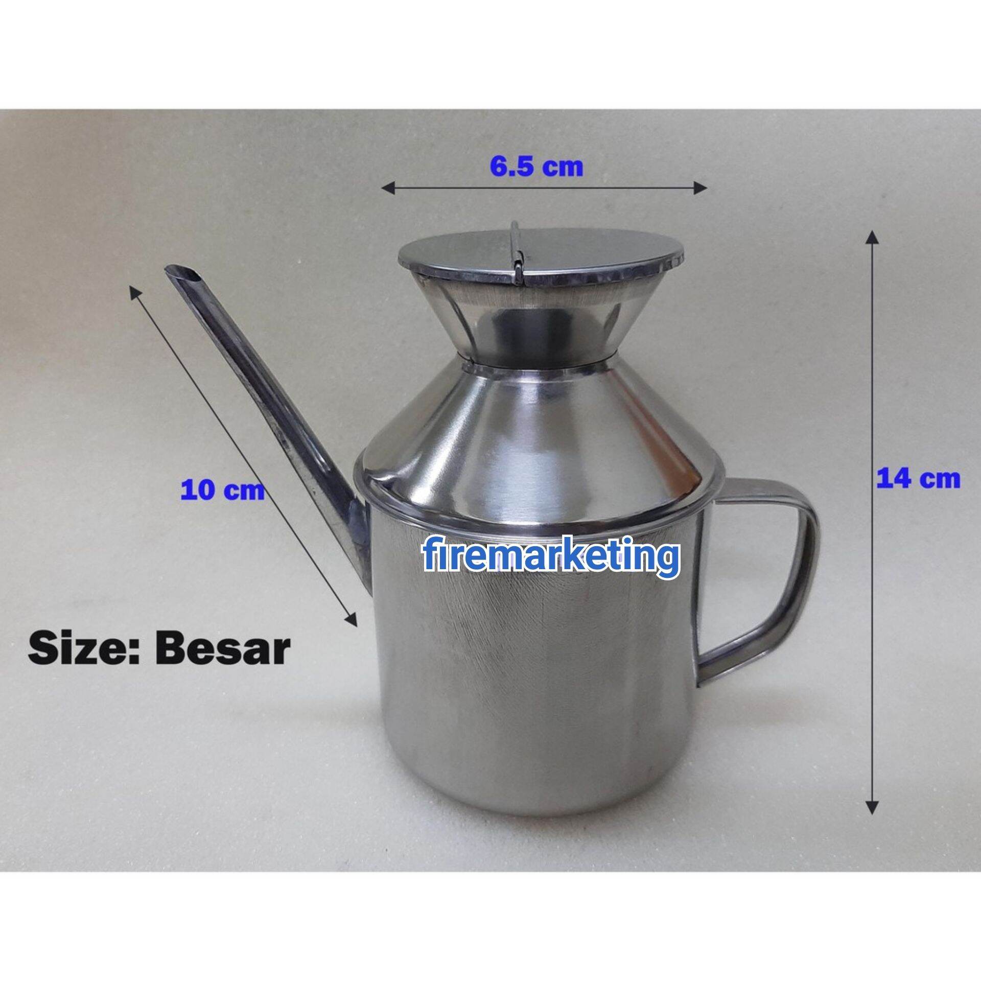 Aluminium Oil Container Dispenser Pot / Syrup Container / Bekas Minyak ...