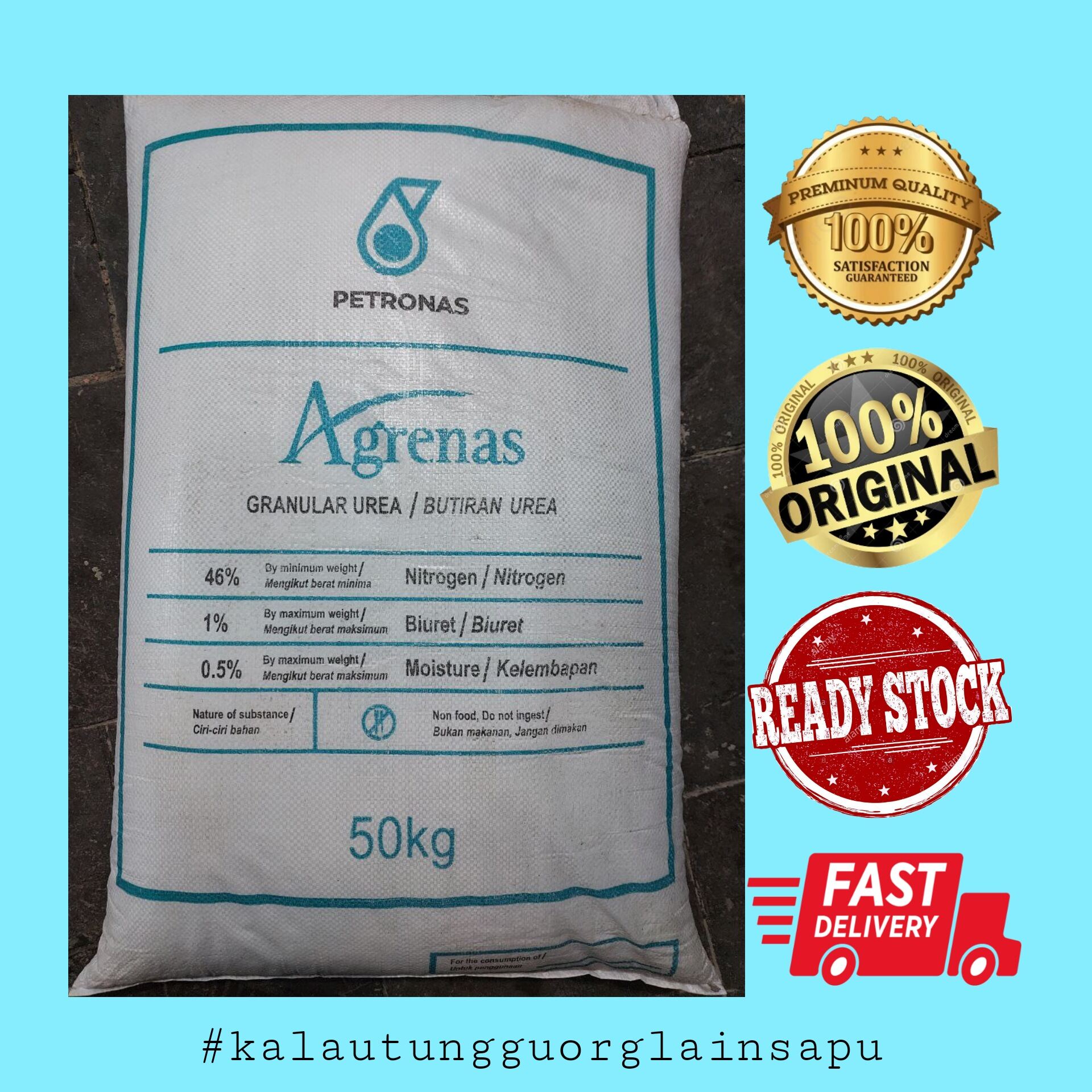 BAJA UREA GRANULAR UREA AGRENAS N46% BAJA NITROGEN BAJA HIJAU POKOK ...