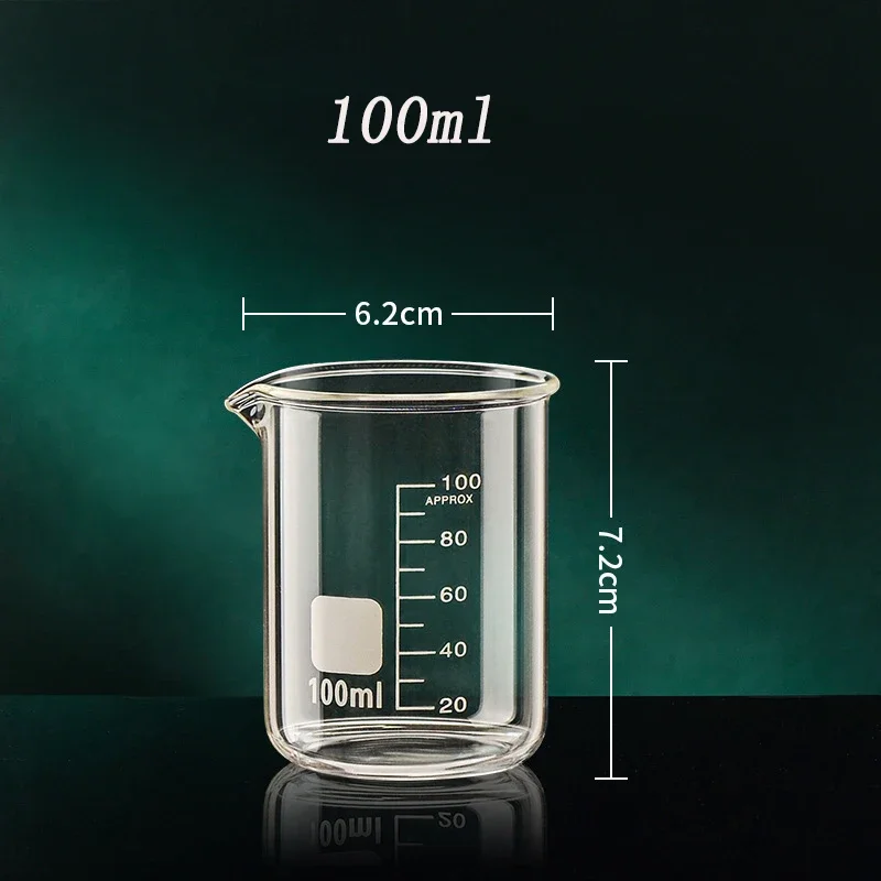 High Borosilicate Glass Measuring Cup Clear Scale Cup Laboratory Beaker ...