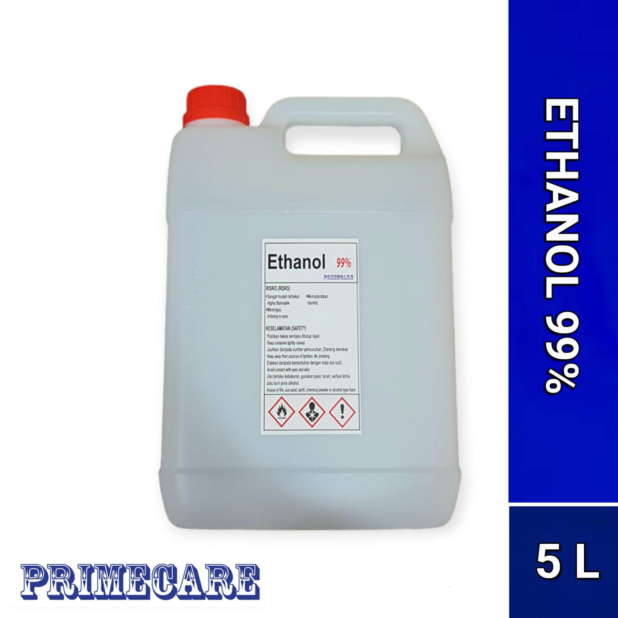 Ethanol 75% / 95% / 99% ( Denatured alcohol - Ethyl Alcohol ) (5 Litres ) [ Perfume Making ...