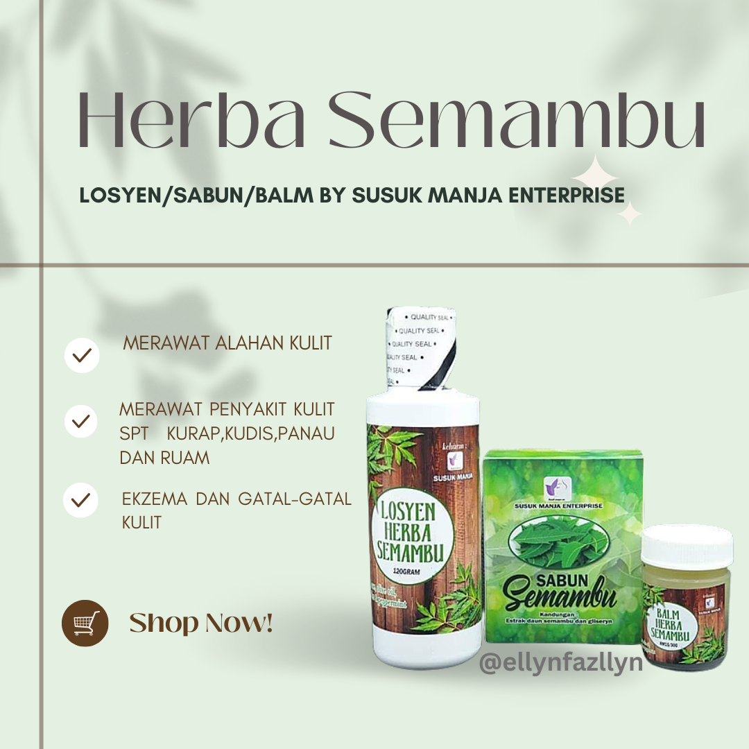 Herba Daun Semambu Set Sabun,Losyen dan Balm | Lazada