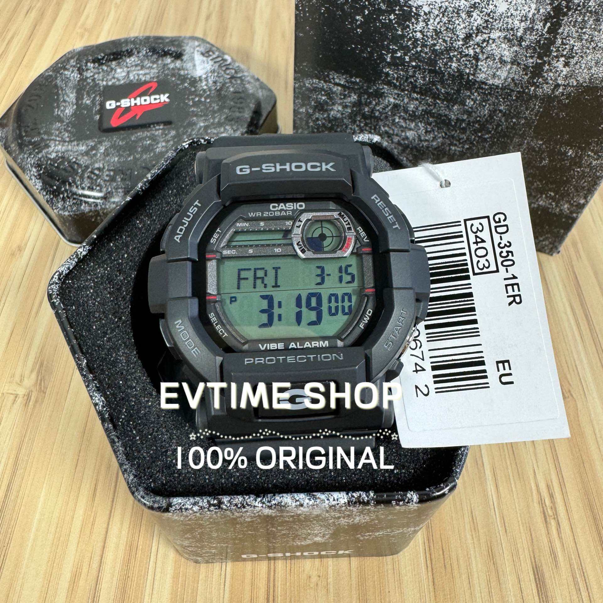 100% ORIGINAL CASIO G-SHOCK GD-350-1ER / GD-350-1E / GD-350-1 / GD-350 VIBRATION ALERT MEN ...