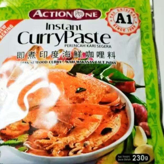 A1 Action One Instant Curry Paste 咖喱鸡 海鲜 肉类 干咖喱 咸鱼 冬炎 虾面 印度咖喱酱料 Rendang ...