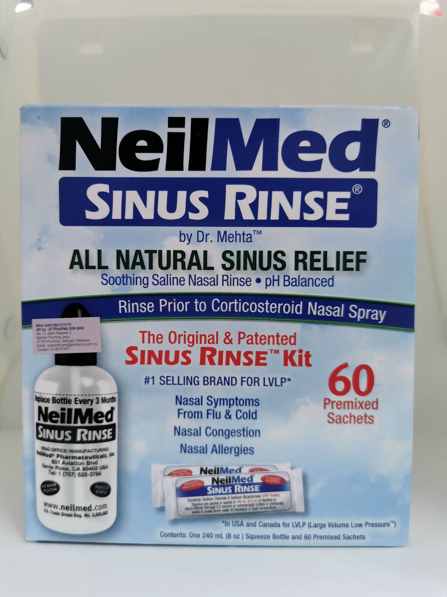 Neilmed Sinus Rinse Starter Kit (10s/60s), Refill Sachet (30s/120s ...