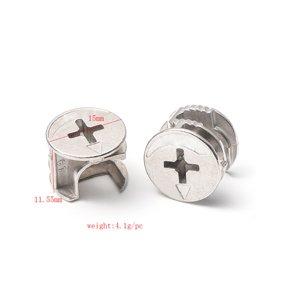 20PCS Eccentric Wheel Three One Connector Nut Furniture Drawer Lock ...