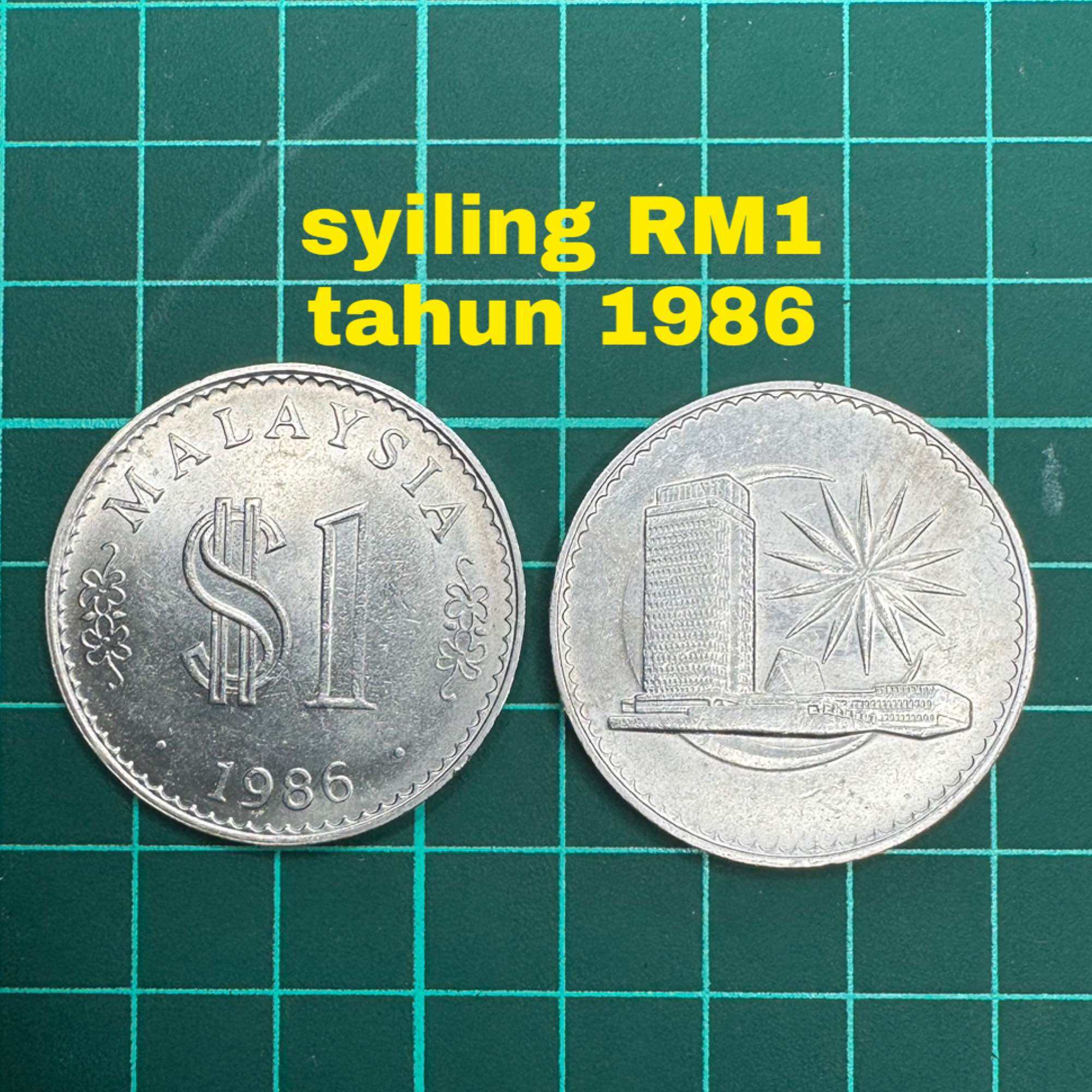 duit syiling RM1 tahun 1986 duit syiling lama duit lama duit syiling RM1 seringgit lama duit ...