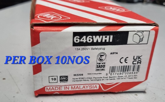 (BOX) MK646 13A PLUG TOP 10nos per BOX | Lazada