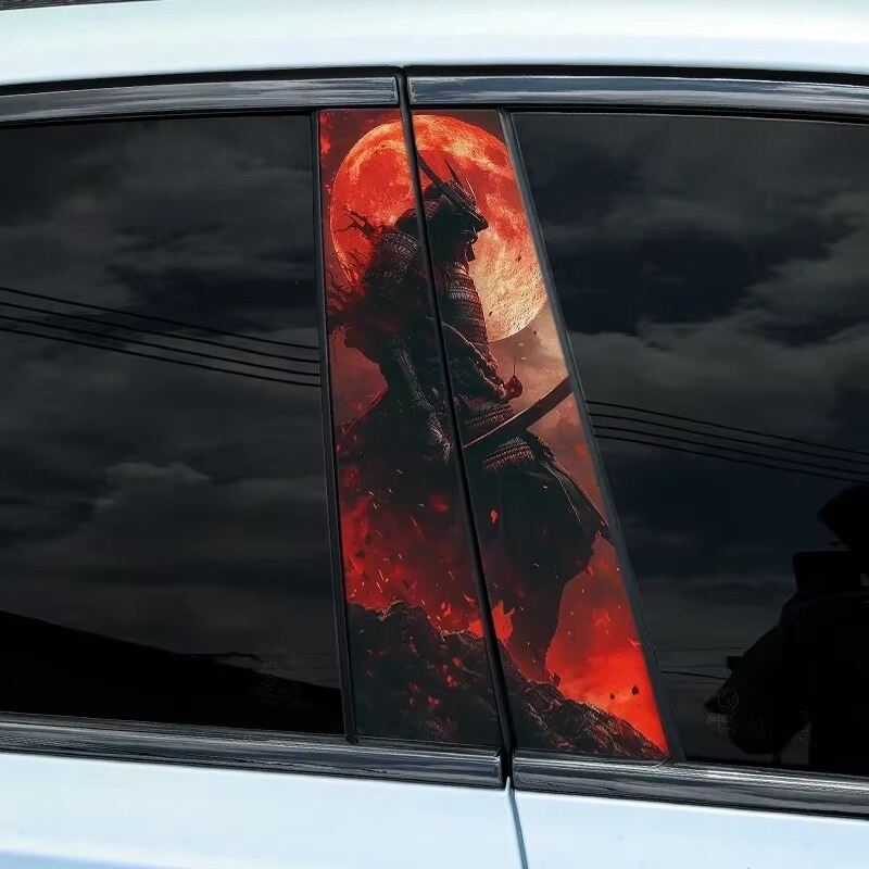 1PC JDM Samurai Car Stickers Auto B Pillar C Pillar Waterproof ...