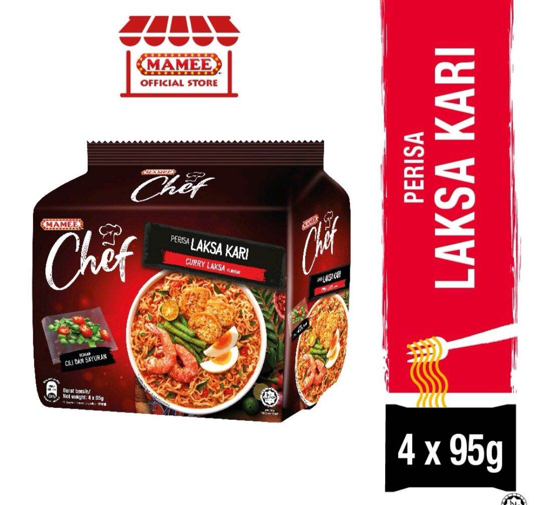 Mamee Chef Curry Laksa (95g x 4) | Lazada