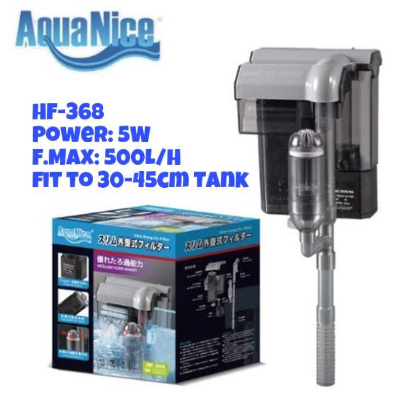 Aquanice Slim Hanging Filter with Skimmer - Silent operation / Water ...