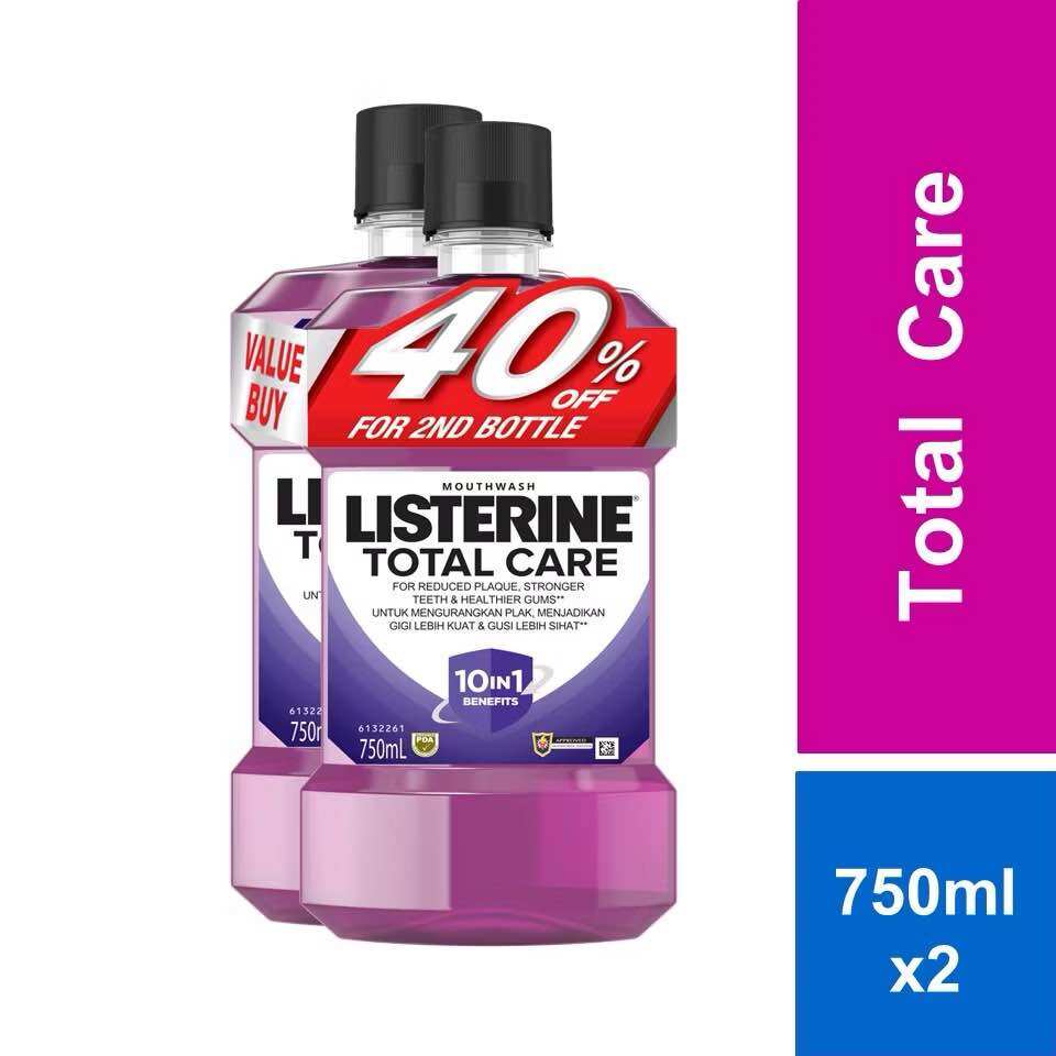 Listerine Total Care Mouthwash 750ml [Twin Pack] | Lazada