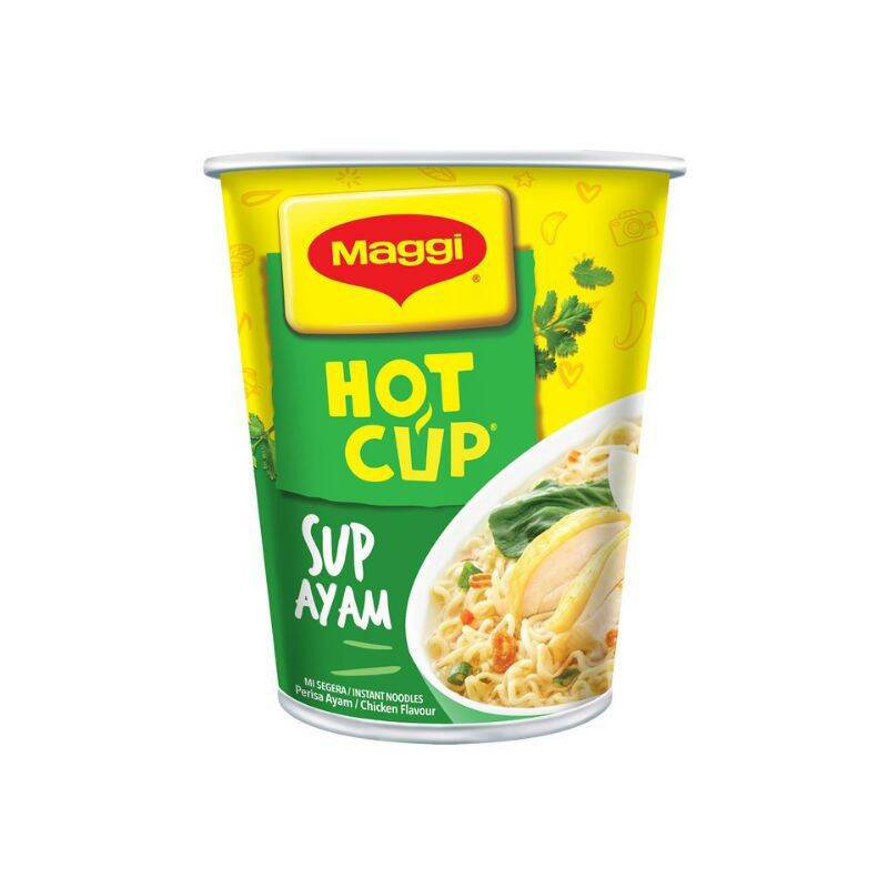 Maggi Hot Cup Curry / Chicken / Tom Yam / Kari / Ayam | Lazada