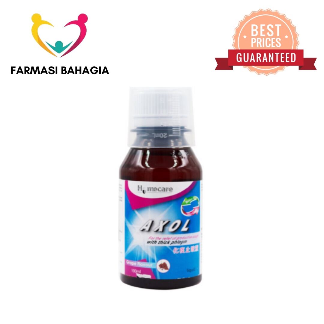 Homecare Axol Liquid Grape Flavour 100ml (Ubat Batuk Kahak) | Lazada