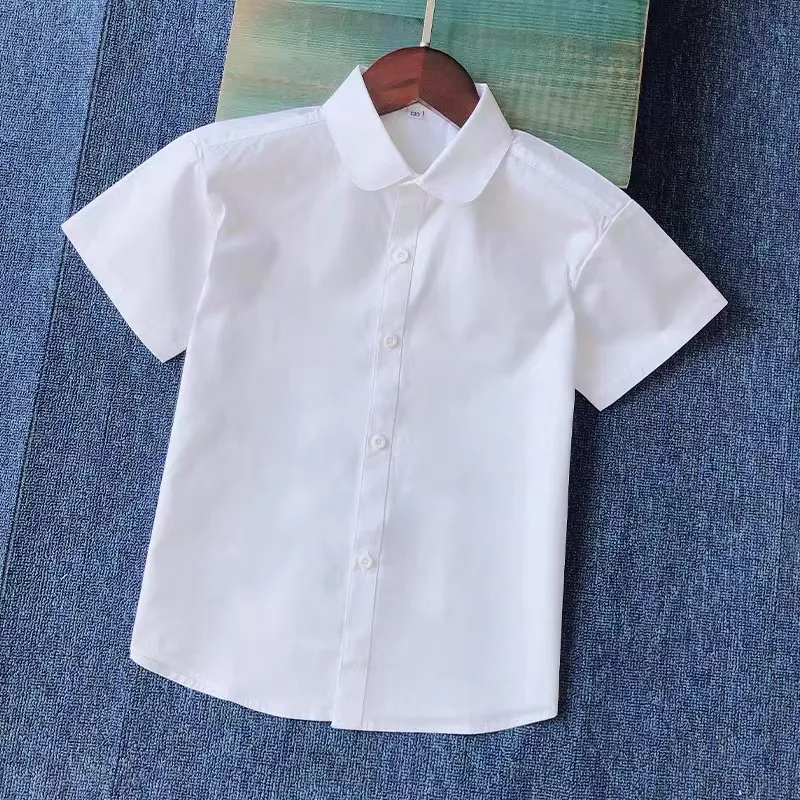 Blue Short Sleeve Shirt for Boys And Girls Performance School Uniform ...