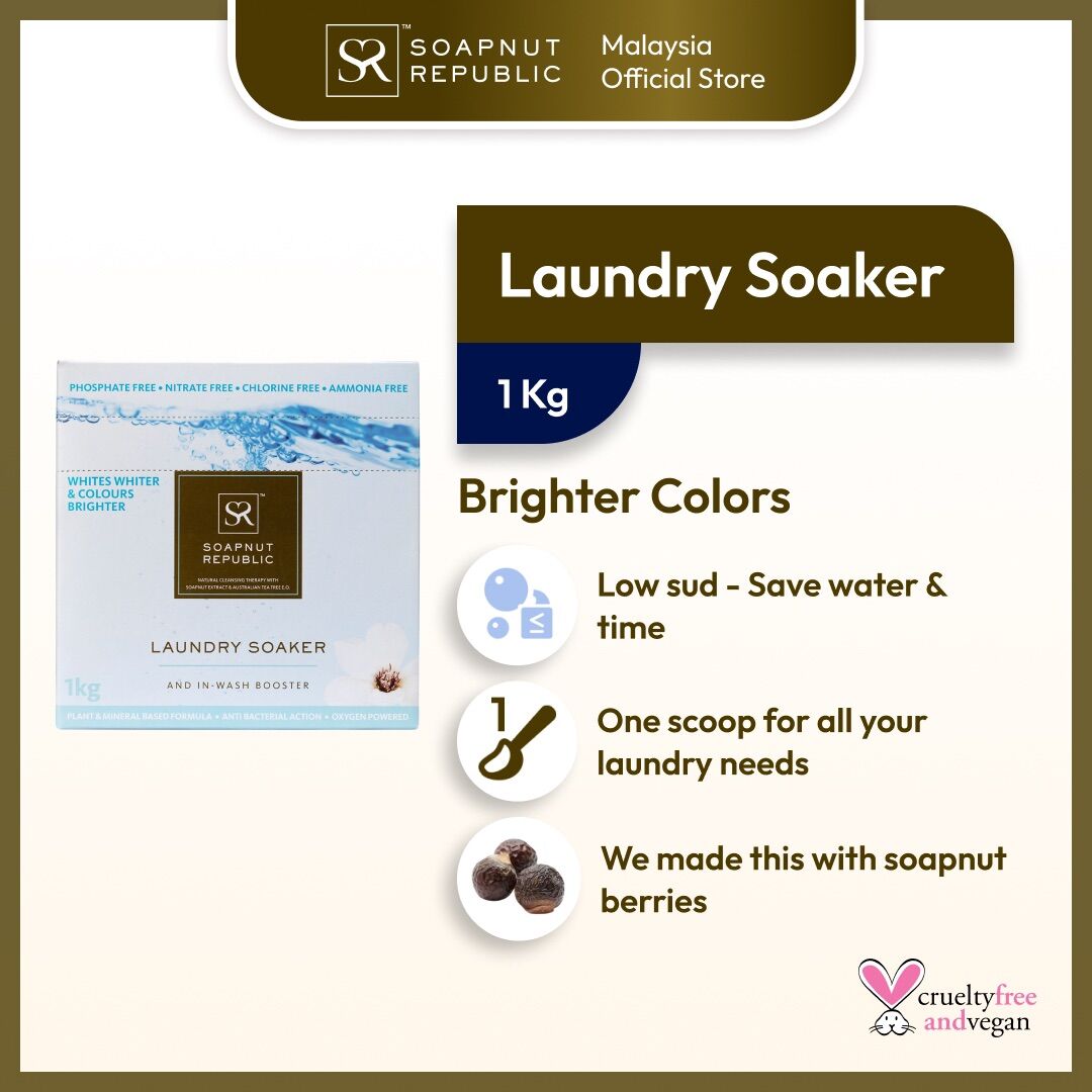 SOAPNUT REPUBLIC Laundry Soaker 1Kg - Gentle on fabrics, organic ...