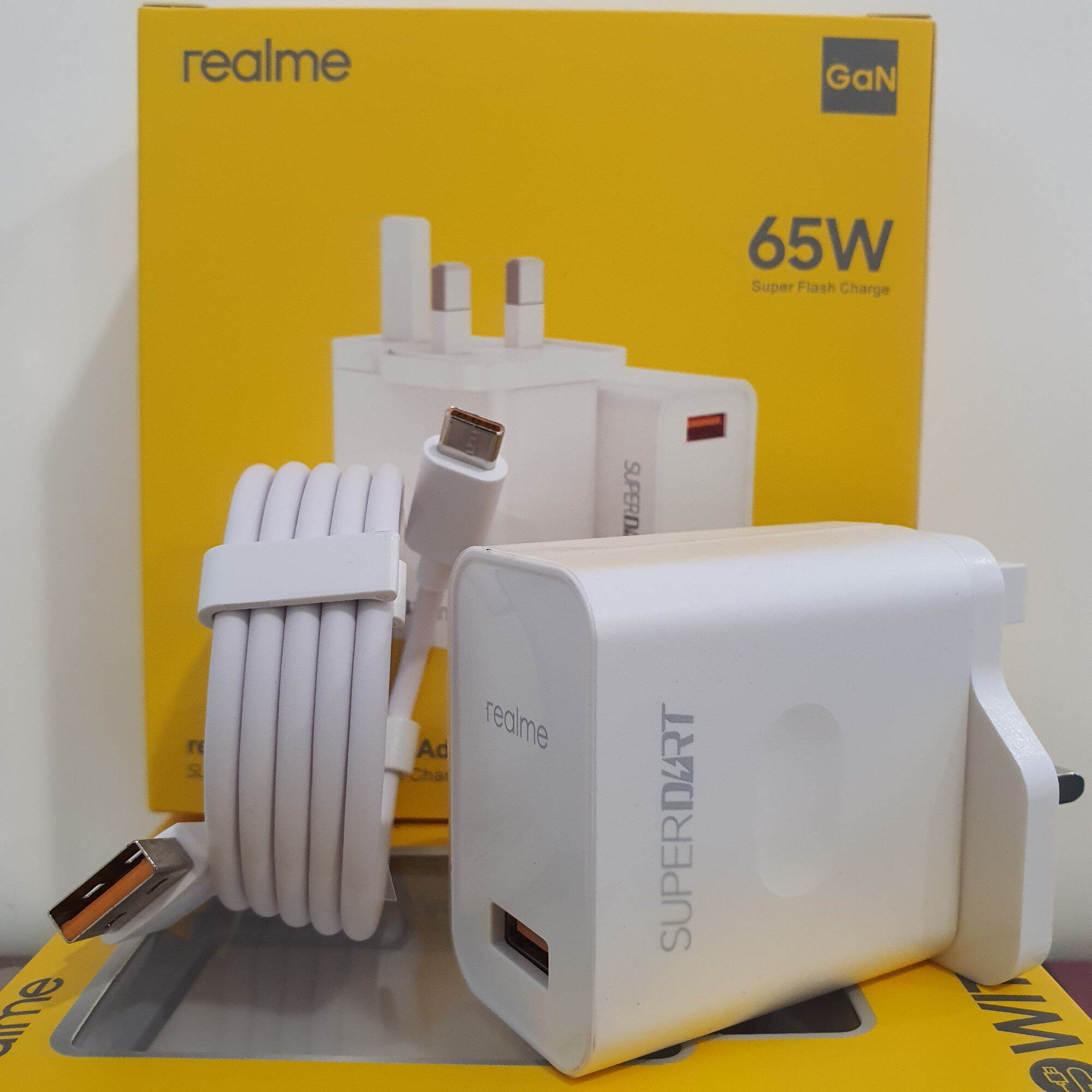 Realme 100% Vooc Flash Charging Adapter With Micro Set/ Type_C Set ...