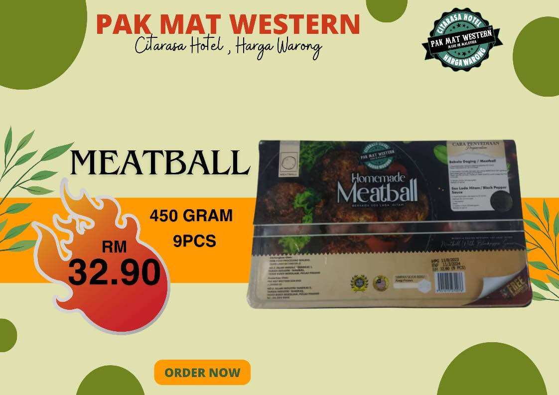 Meatball Pak Mat Western READY STOCK!!! | Lazada