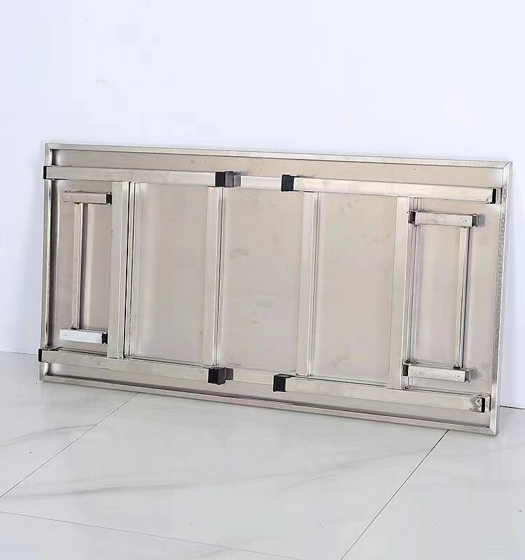 Kitchen Stainless Steel Folding Table Study Table Stall Small Square ...