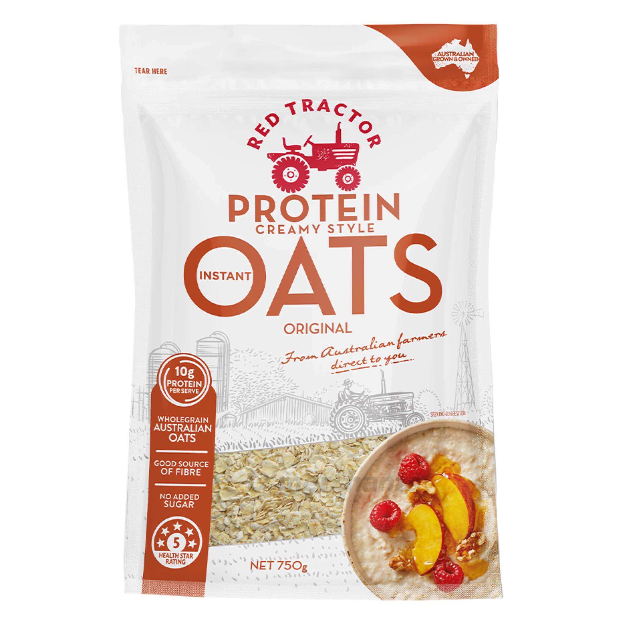 Red Tractor Australian - Protein Creamy Style Oat Instant | 750g | Lazada