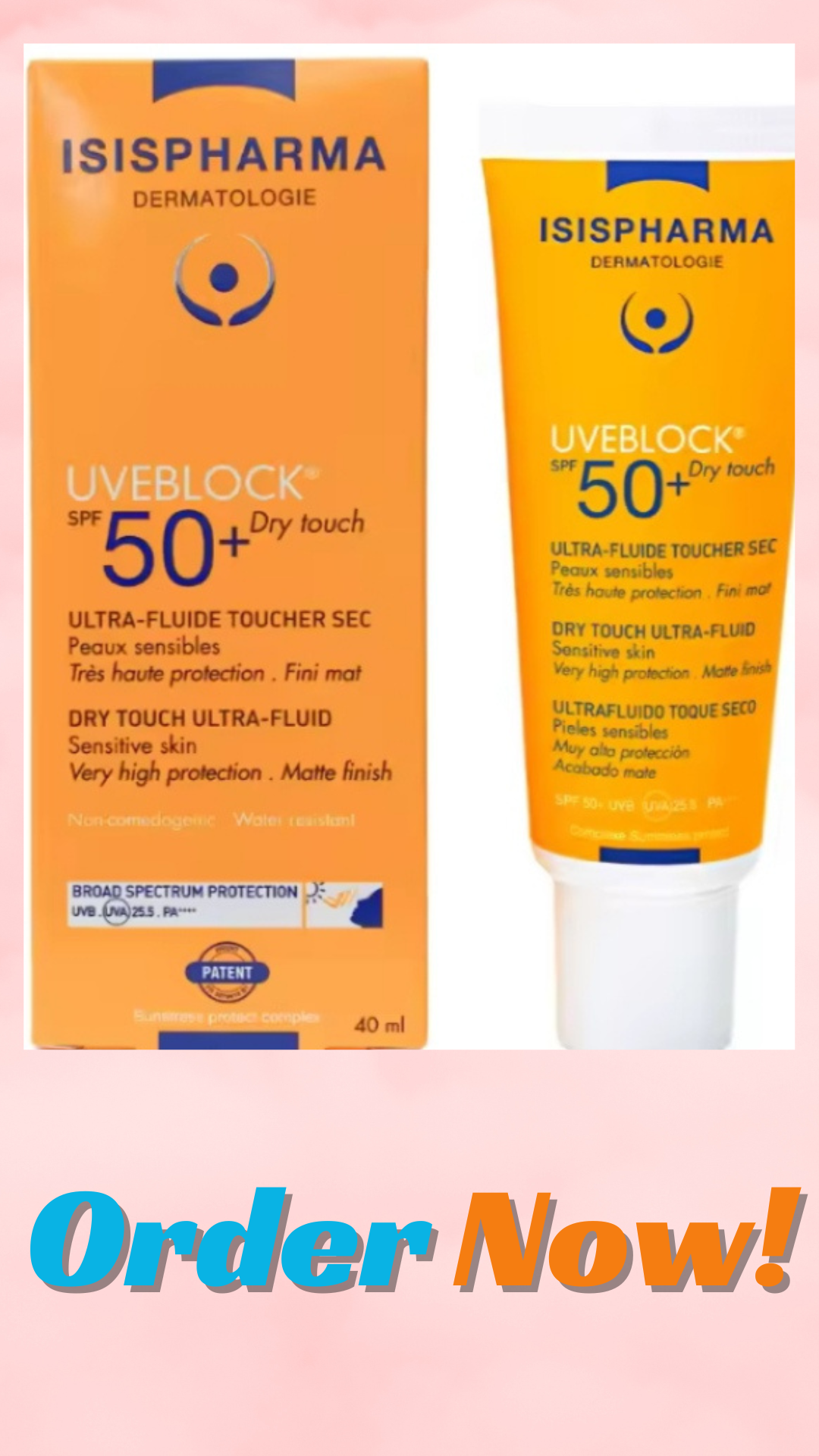 SPF 50 Isispharma UVE +dry touch with tinted (From France,) | Lazada