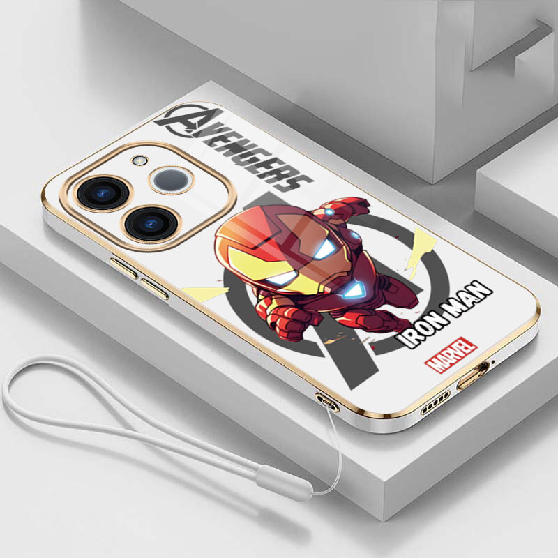 Realme Note 70 realme note70 Iron Man TPU Square Case Glowing Arc ...
