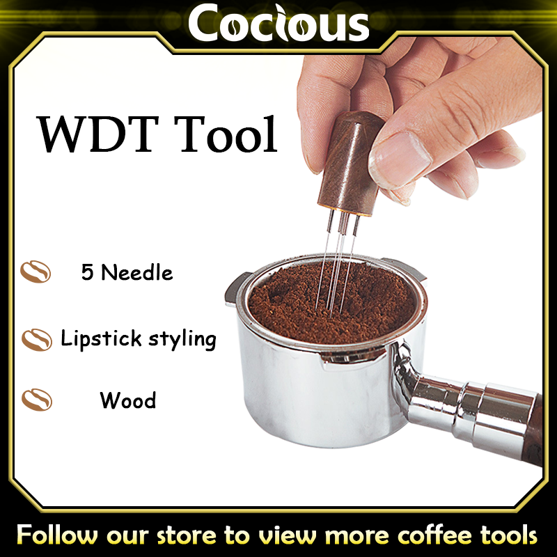 COCIOUS WDT Tool 6/8pins Coffee Distributor Caking Disperser Espresso ...