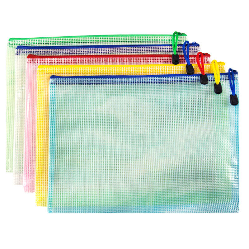 A4 File Bag Transparent Mesh Bag Waterproof Thickened Subject File ...