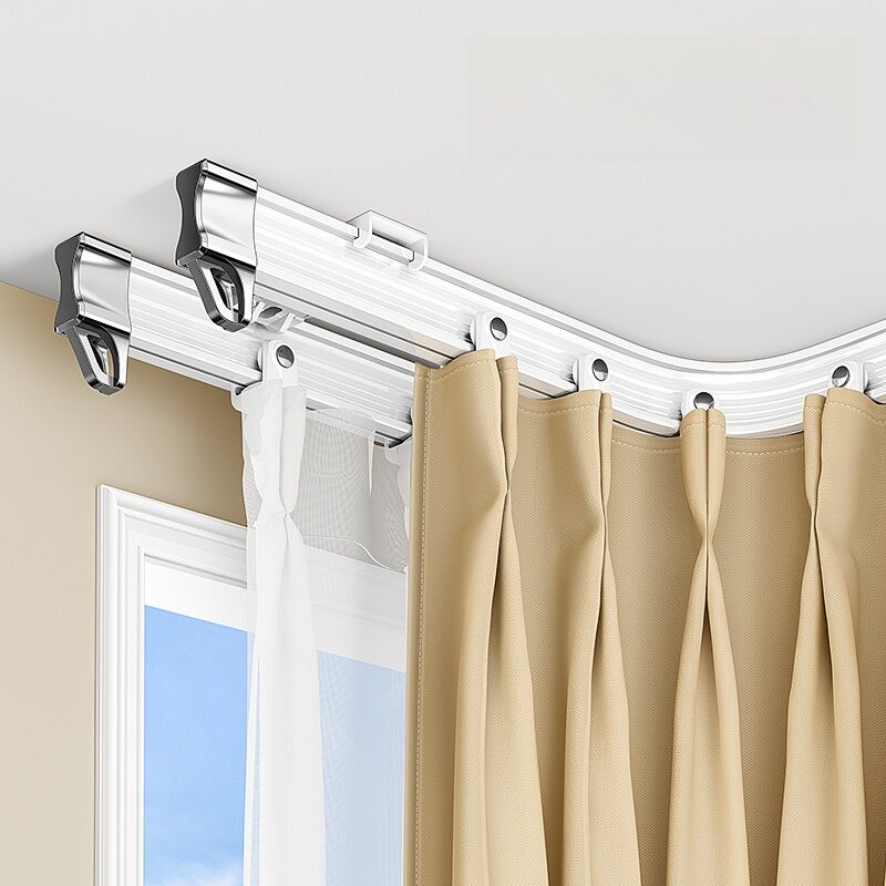 Flexible Curved Track Curtain Sliding Track Balcony Corner Window Bay U ...