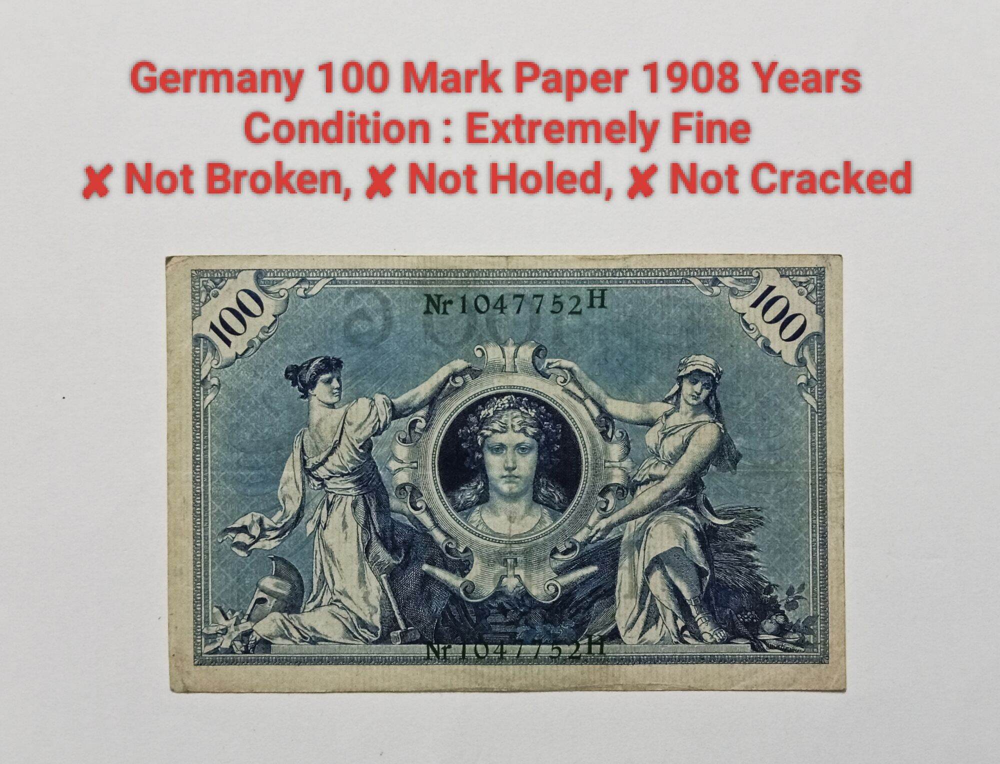 Germany 100 Mark Paper 1908 Years (Hundred-year-old banknotes) | Lazada