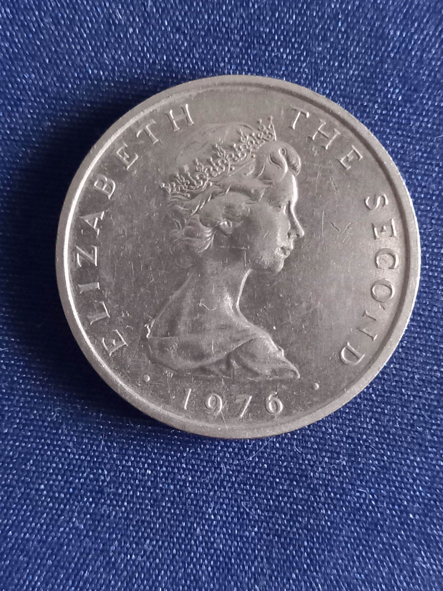 Syiling Lama Isle of Man 1976 Queen Elizabeth II Ten Pence Old Coin ...