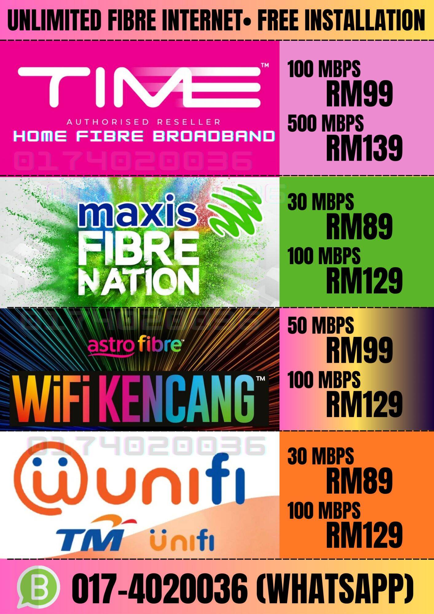 Time Maxis Astro Unifi TM Fibre Internet Unlimited Free Installation ...