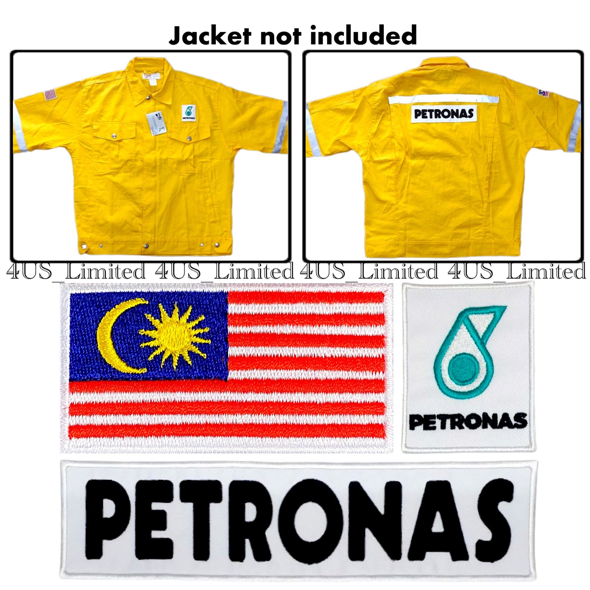 EMBROIDERY LOGO BADGES MALAYSIA FLAG/PETRONAS LOGO/PETRONAS WORDING ...