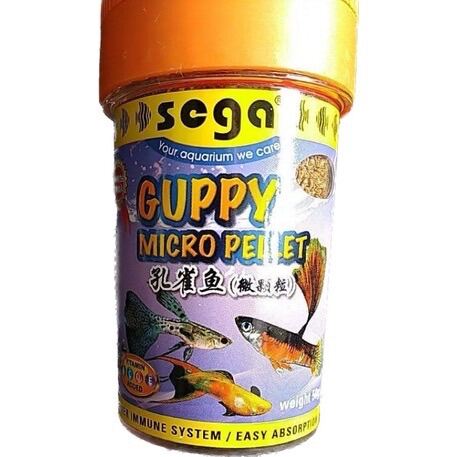 Sega Guppy Micro Pellet Makanan Gupyy 孔雀鱼饲料 50g 150g | Lazada