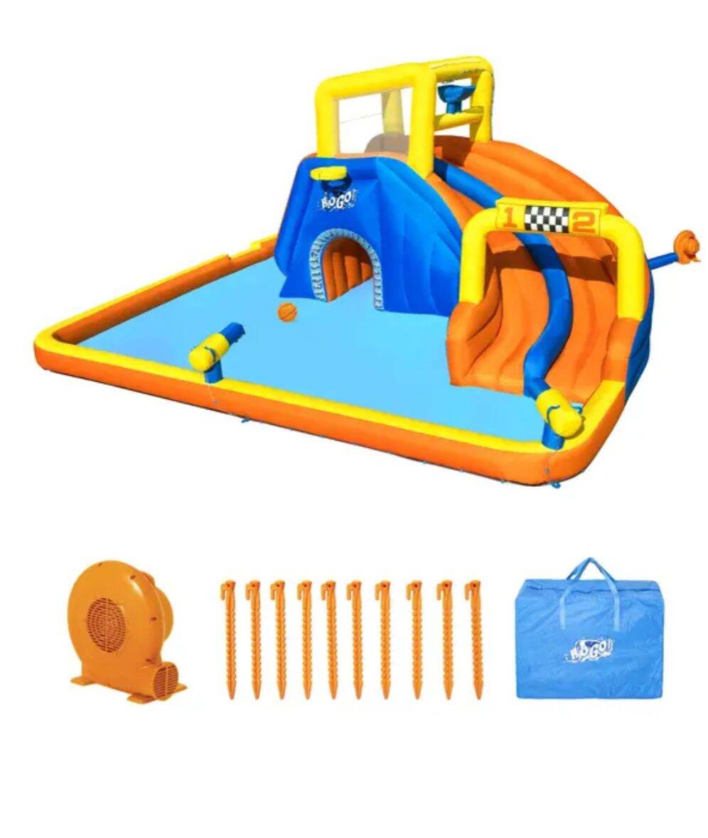 READY STOCK Soopa Doopa Inflatable Trampoline Castle Double Slides and ...