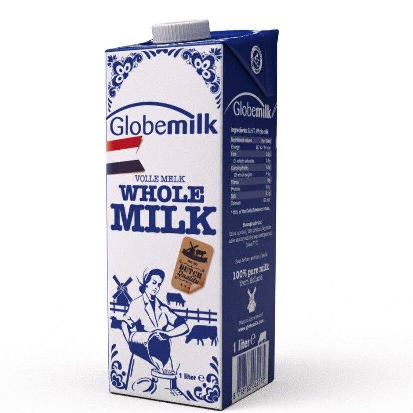 Globemilk UHT Fresh Whole Milk (Netherlands Volle Melk) 1Liter [Halal ...