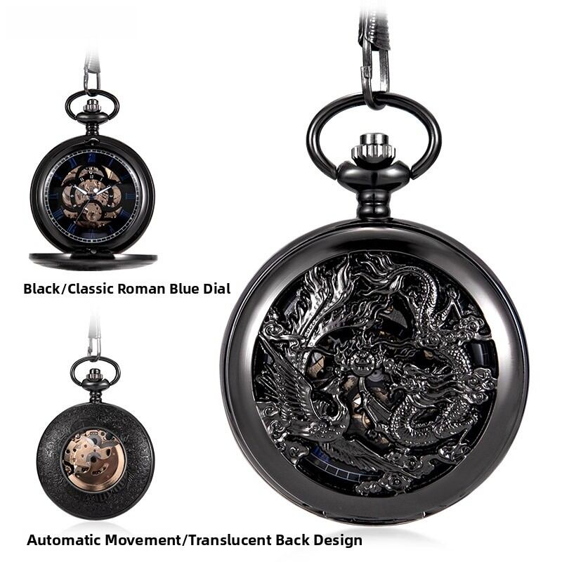 Mechanical Pocket Watch Vintage Style Hollow out Design Heartfelt ...